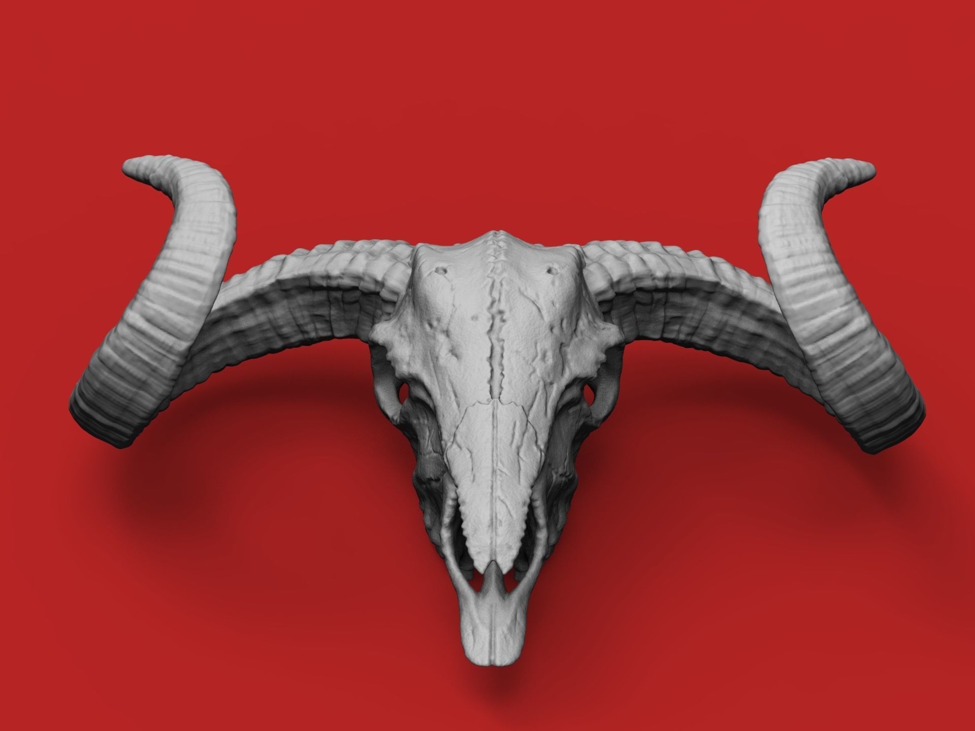 Ram skull 3D model 3D printable | CGTrader