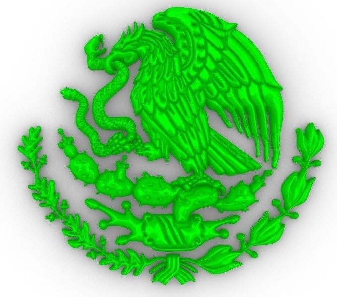 Shield of Mexico - Escudo de Mexico 3D model 3D printable | CGTrader
