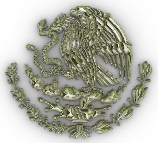 Shield of Mexico - Escudo de Mexico 3D model 3D printable | CGTrader