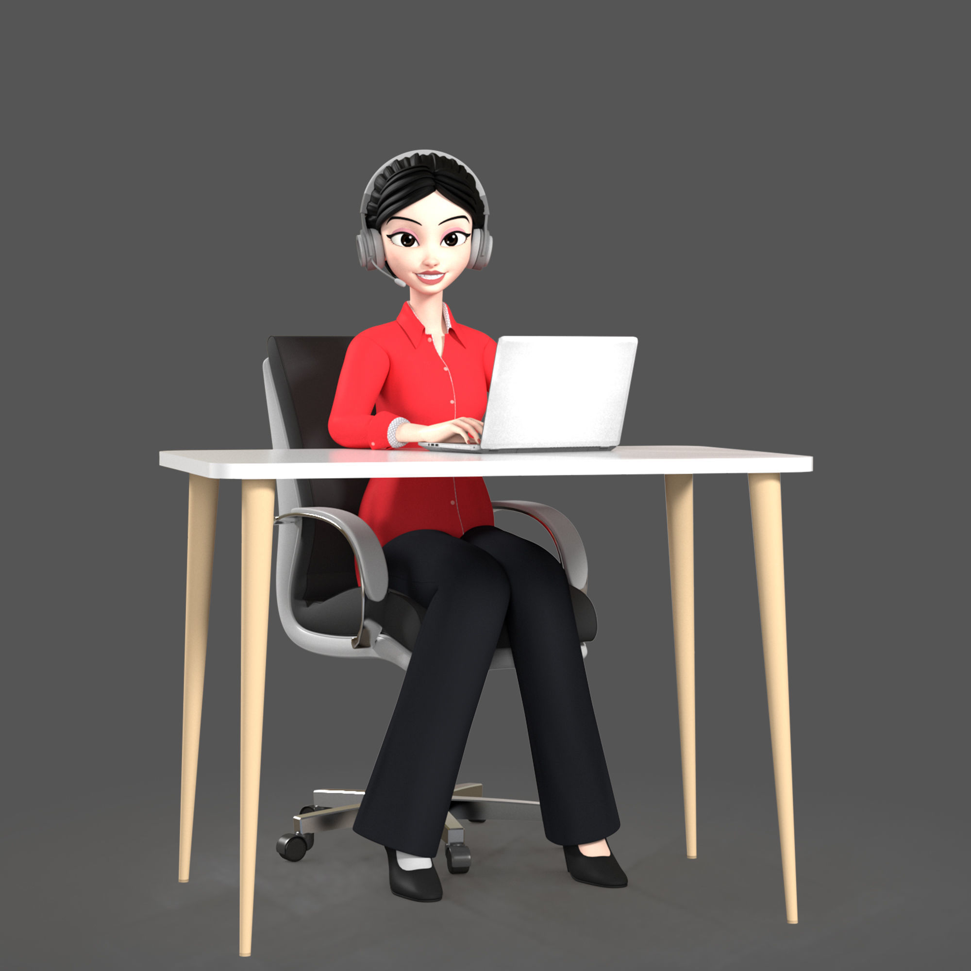 Woman Career 3D Model Rig Done 3D model rigged | CGTrader