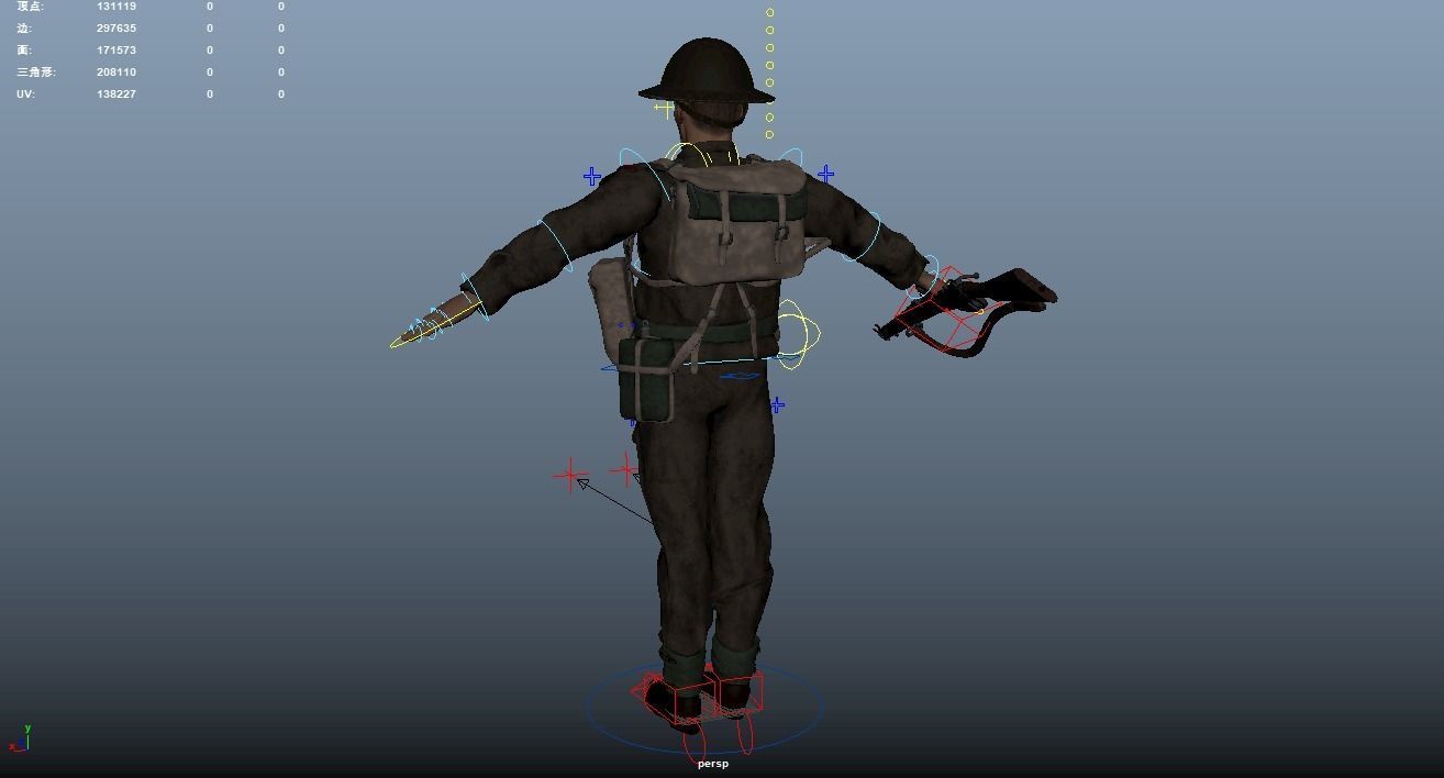 3D model WW2 Soldier Rigged VR / AR / low-poly | CGTrader