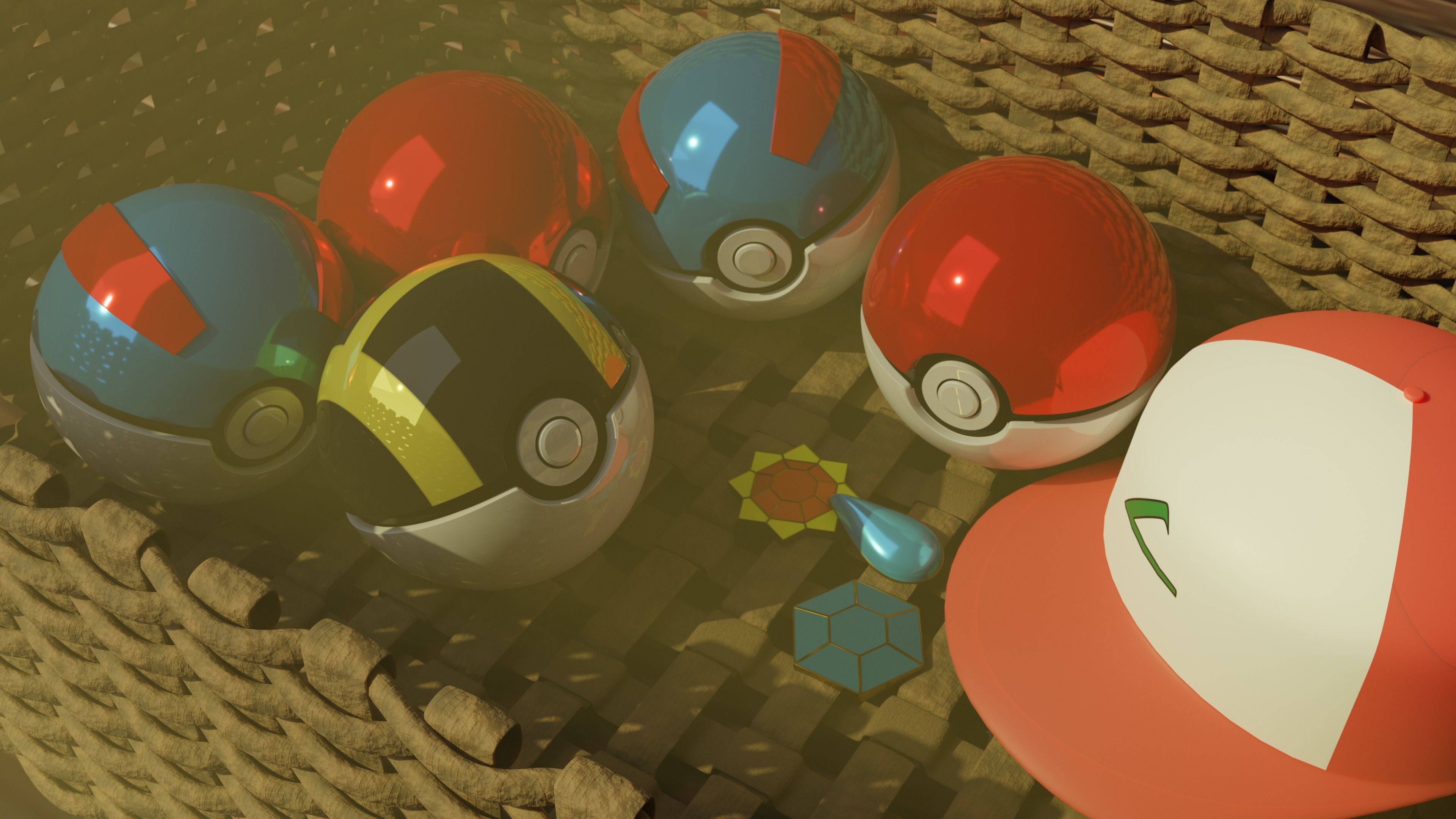 Pokemon Balls free 3D model | CGTrader