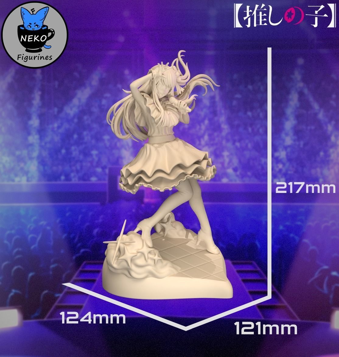 Hoshino Ai - OSHI NO KO Anime Figurine STL 3DPrinting 3D model 3D ...