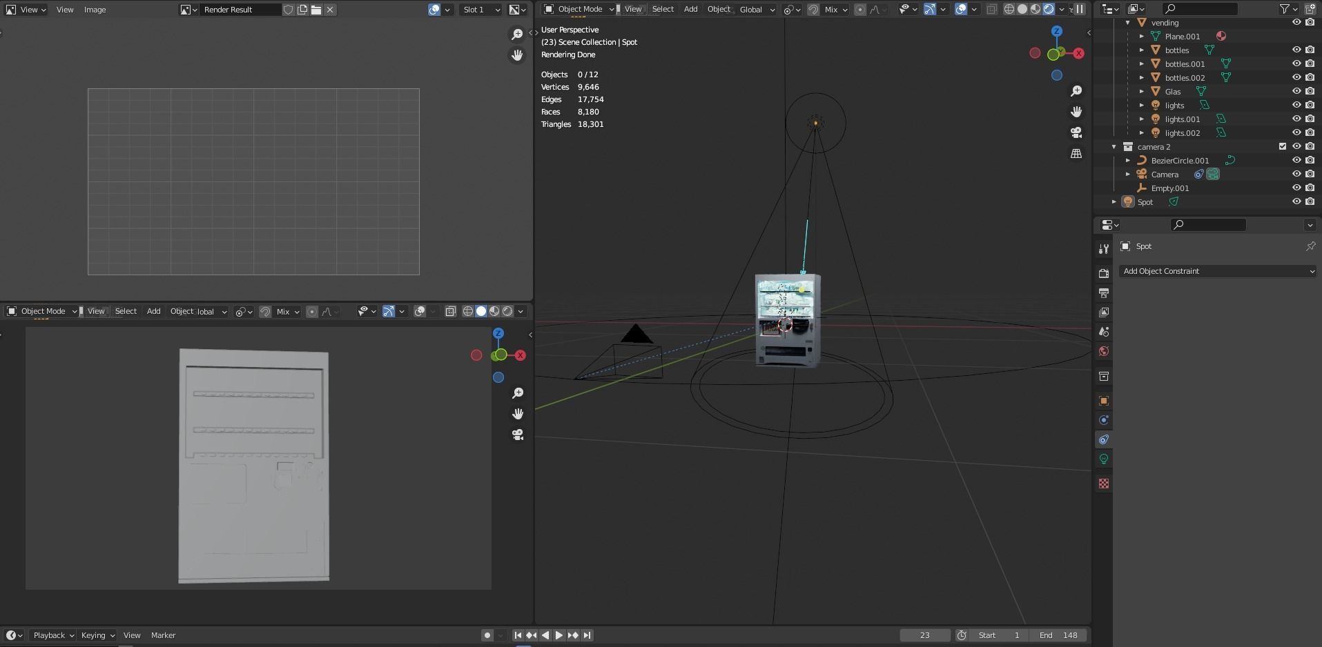 3D model Low poly Japanese Vending Machine VR / AR / low-poly | CGTrader