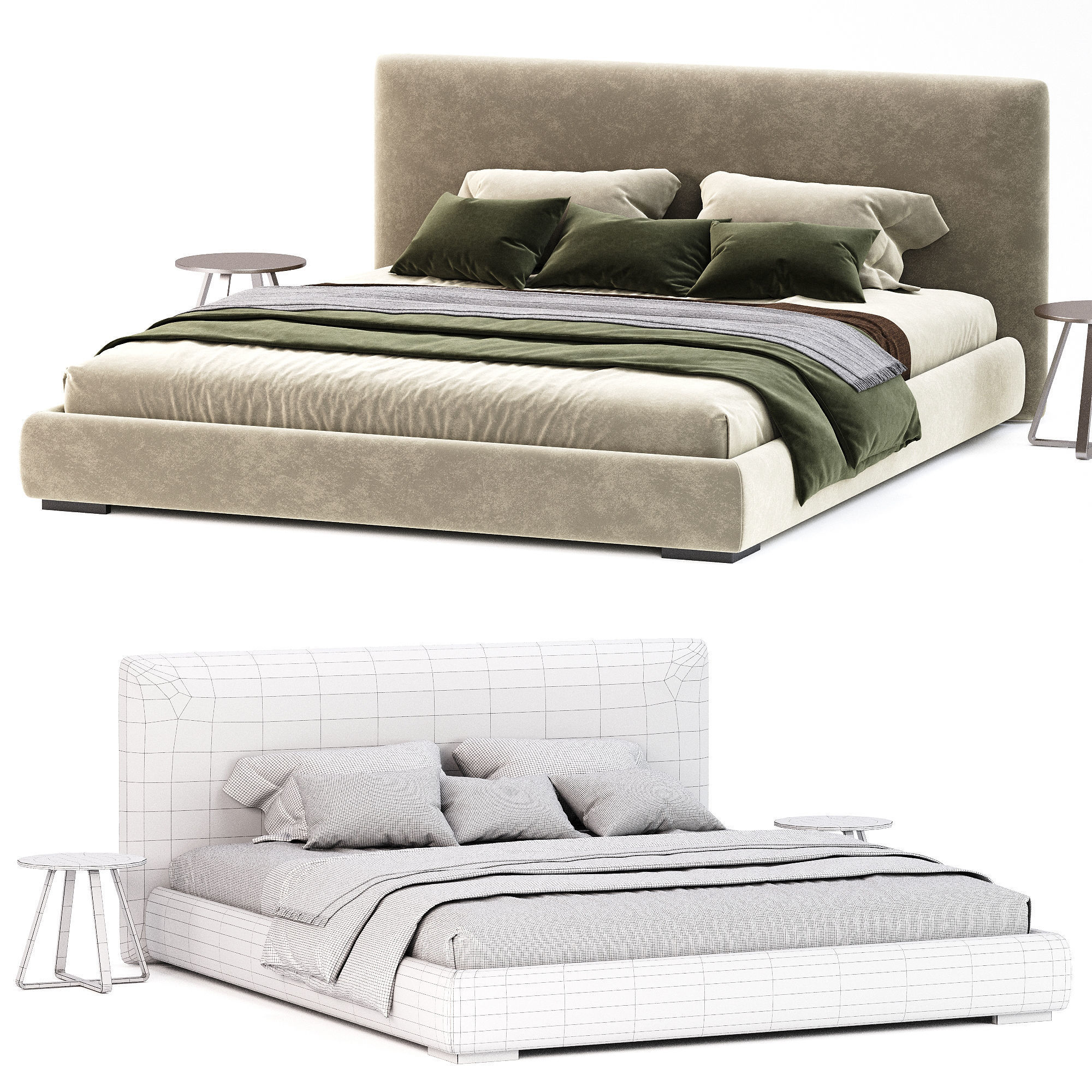 Meridiani Scott Bed 3D model | CGTrader