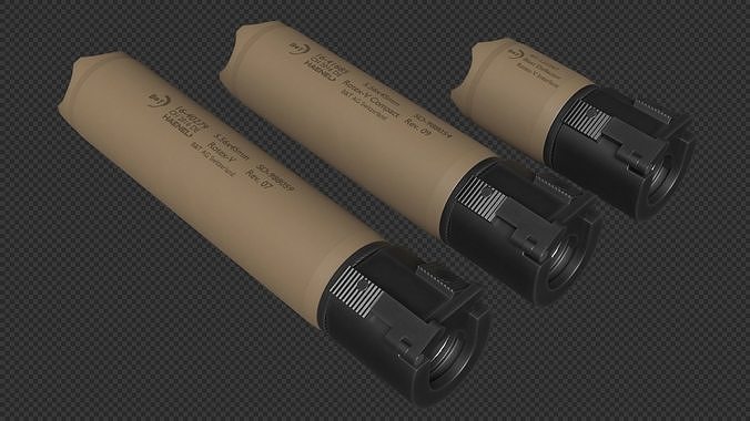 3D model Rotex 5 Supressor VR / AR / low-poly | CGTrader