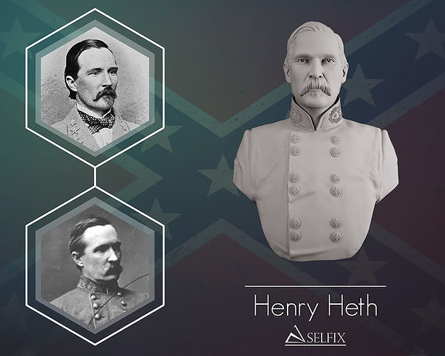 General Henry Heth bust sculpture 3D model 3D printable | CGTrader