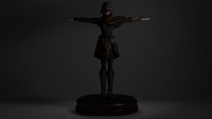 Ame Female Warrior Stylized NPR 3D model | CGTrader