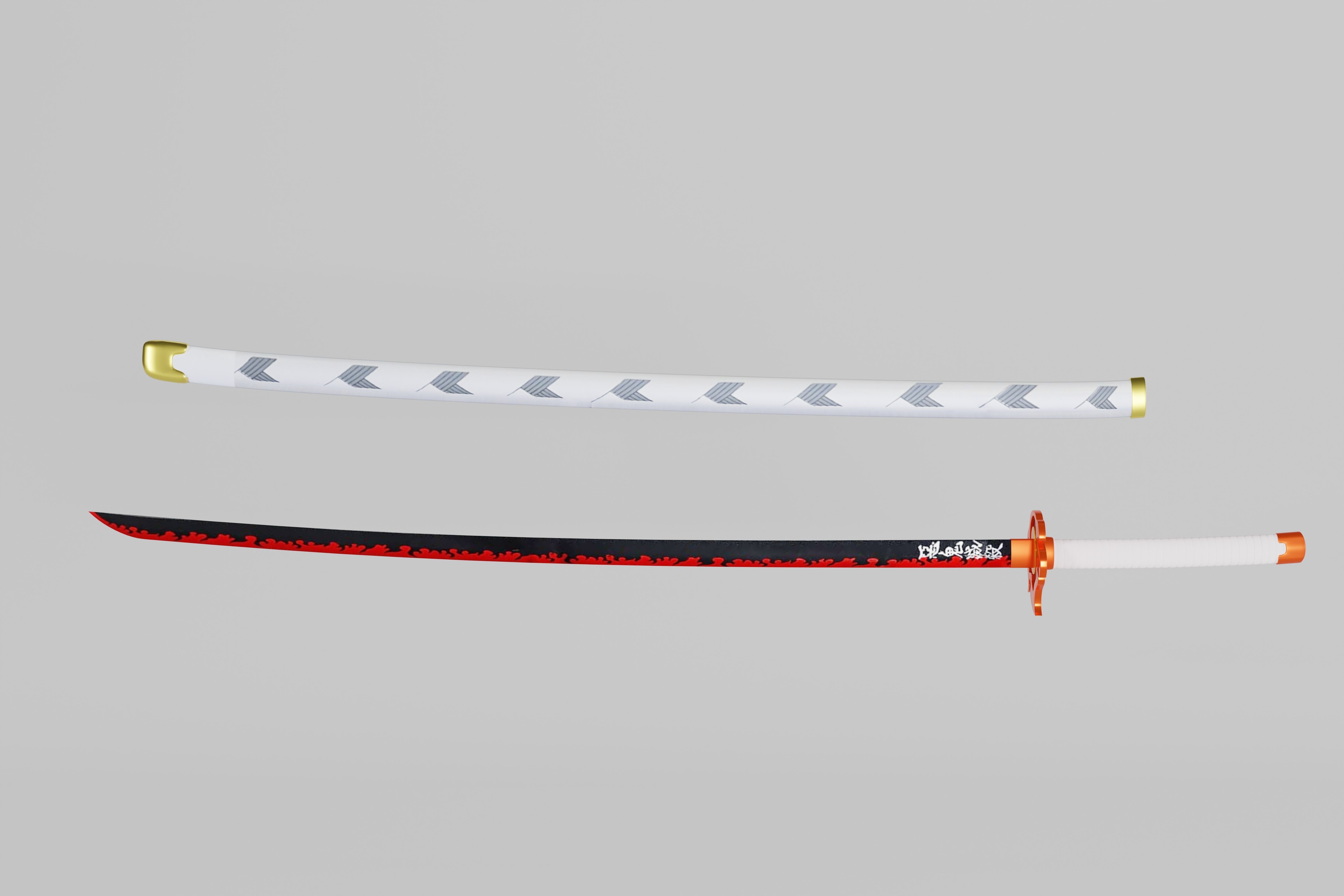 Demon Slayer Rengoku Sword - Kimetsu No Yaiba 3D print model 3D model ...