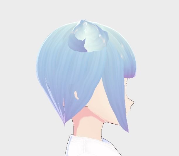 VRoid Custom Item Hair Preset Neko Buns 3D model | CGTrader