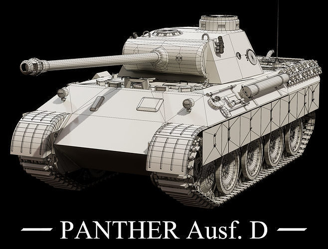 Panther Ausf D - Base Mesh 3D model | CGTrader