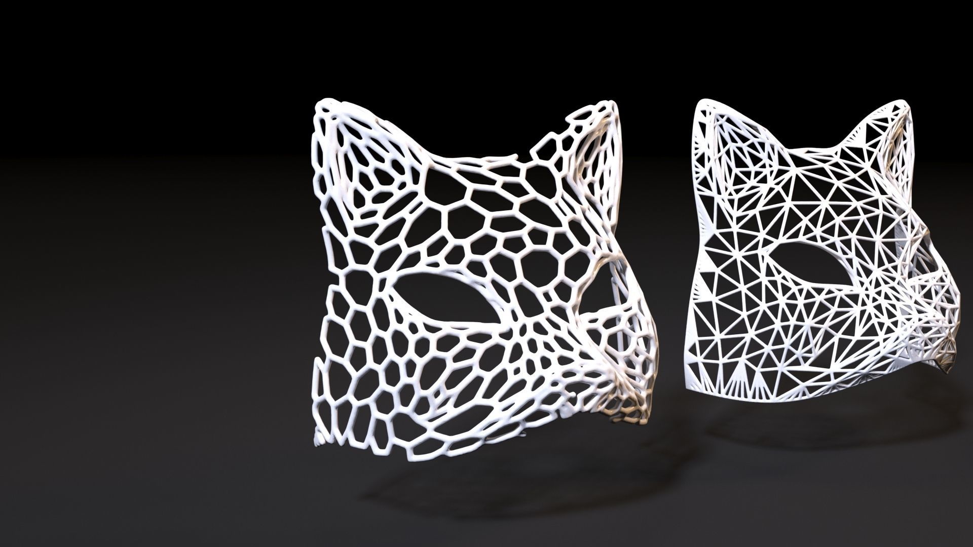 Cat mask 3D model 3D printable | CGTrader