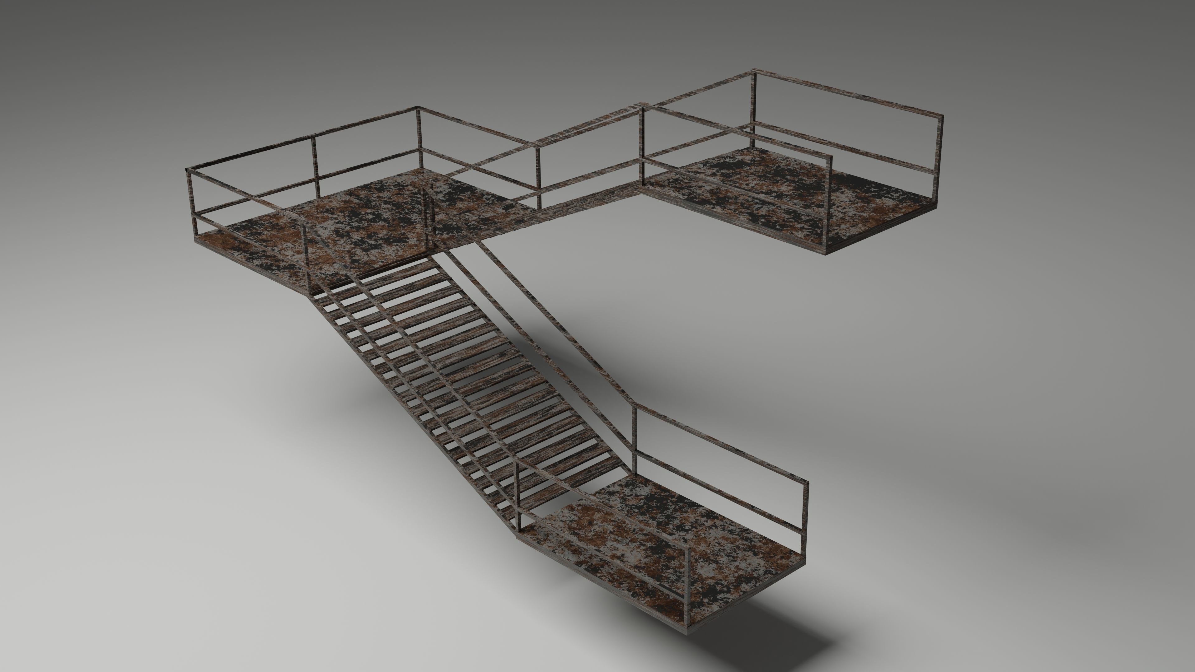 Old stairs free 3D model | CGTrader