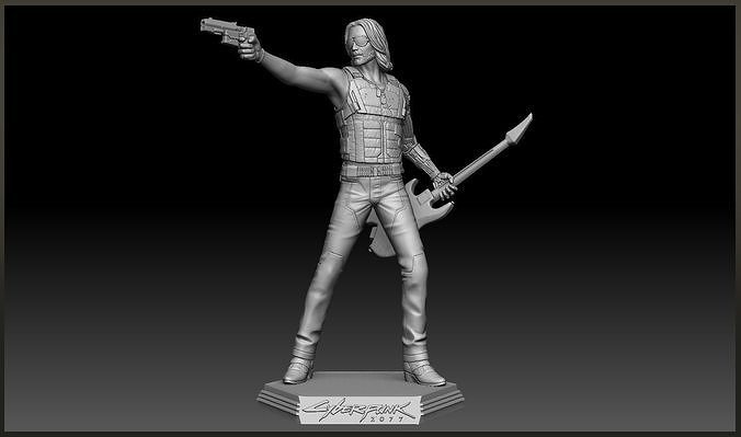 Johnny Silverhand 3D model 3D printable | CGTrader