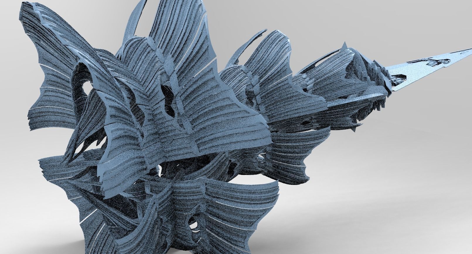 Ancient Alien spear tower 3 3D model | CGTrader