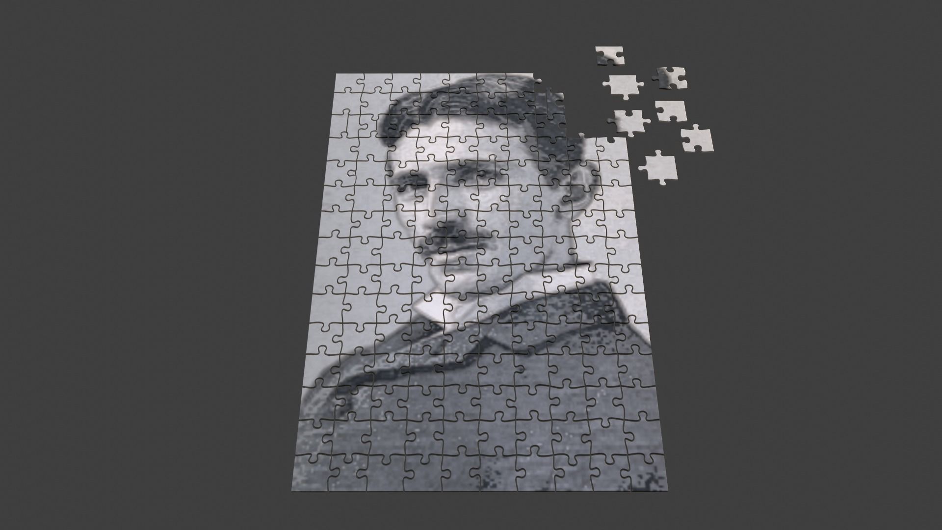 3D model nicola tesla Puzzle VR / AR / low-poly | CGTrader