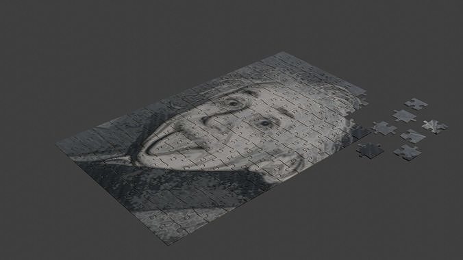 3D model Einstein Puzzle VR / AR / low-poly | CGTrader