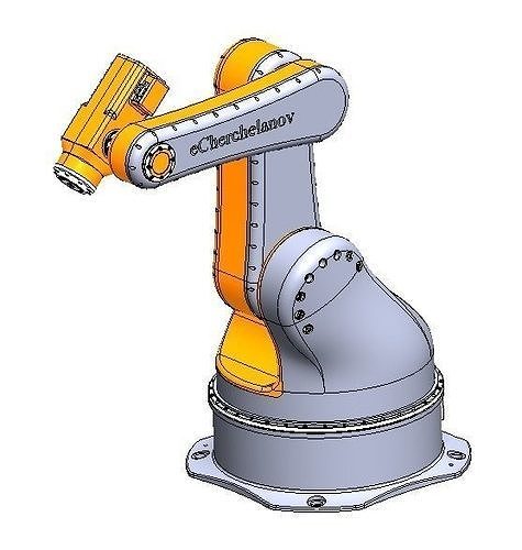 5 axis industrial robot 3D model | CGTrader