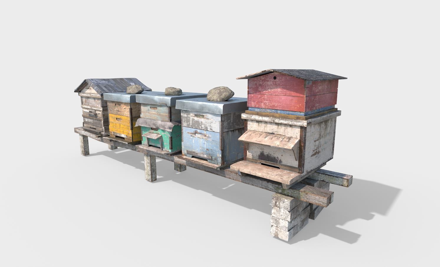 Old Bee Hives 3D model | CGTrader