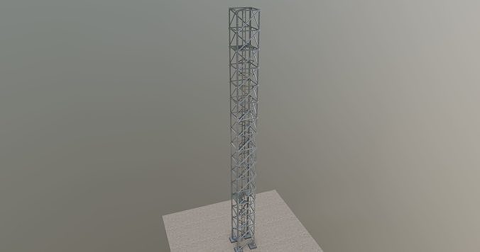 16 Meter Steel Lattice Tower 3D model | CGTrader