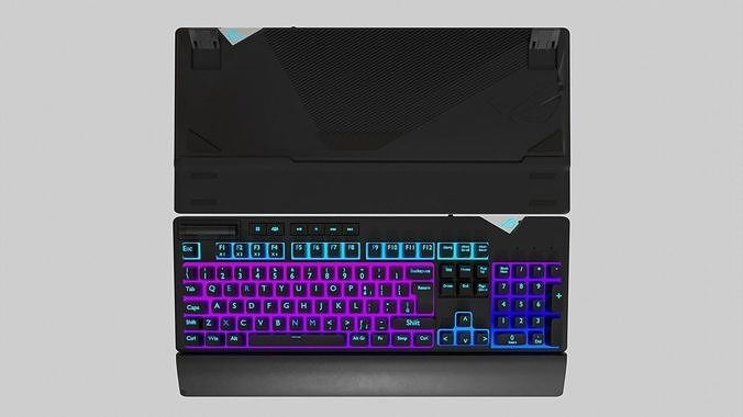 ASUS ROG RGB Gaming Keyboard Gaming Setups 3D model | CGTrader