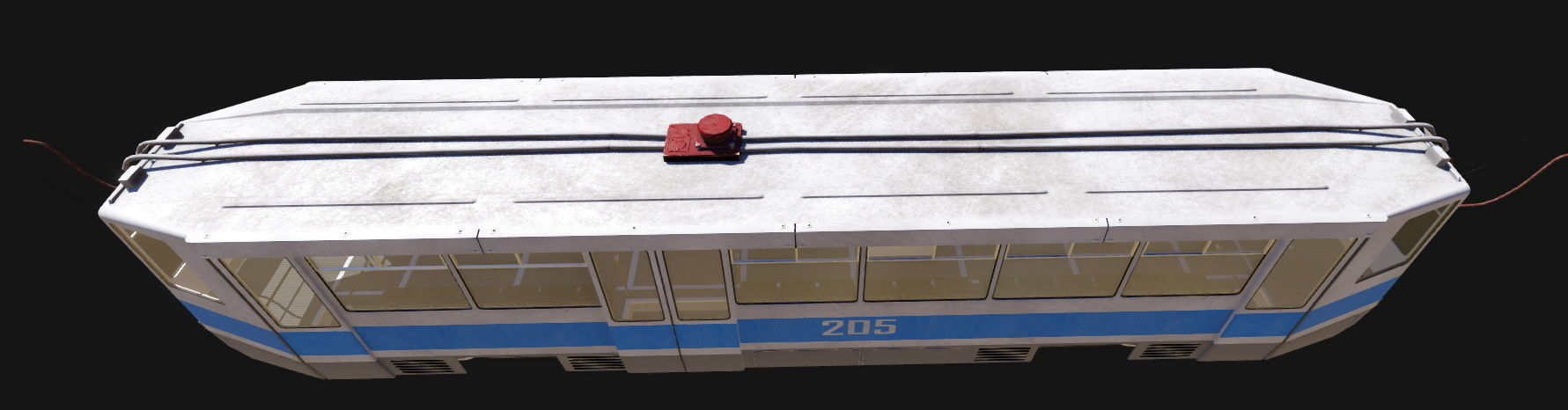 3D model KTM-11 tram with motor coach KTP-11 VR / AR / low-poly | CGTrader