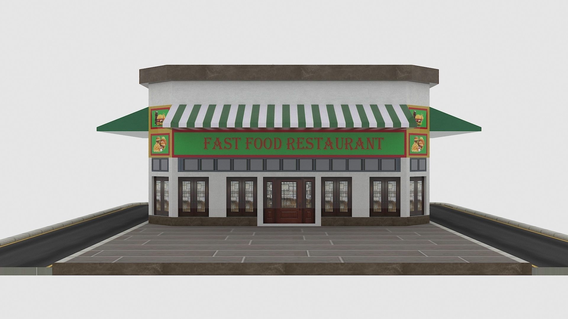 3D model Restaurant 3d model VR / AR / low-poly | CGTrader