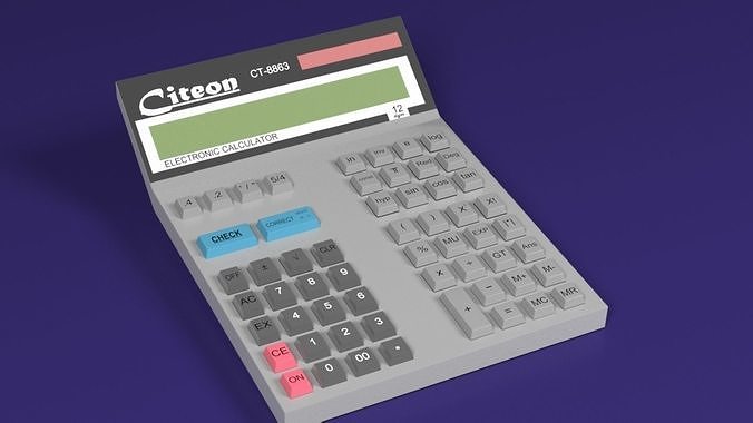 Calculator with sci modes 3D model | CGTrader
