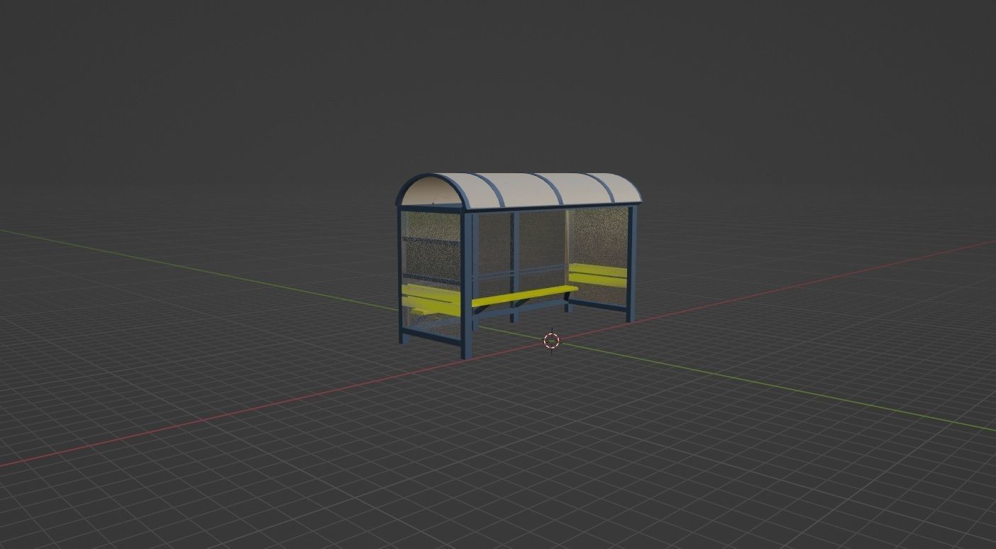 3D model Bus Stop VR / AR / low-poly | CGTrader