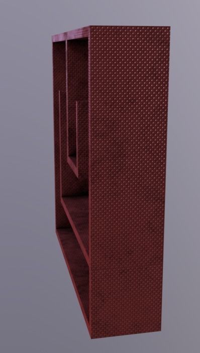 3D model Shelf showcases a contemporary and minimalist design VR / AR ...