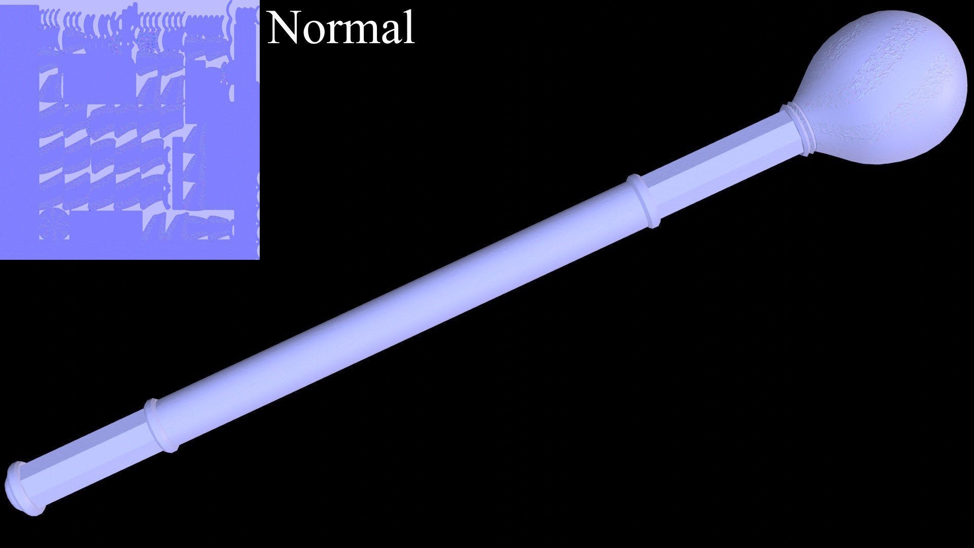 3D model Cossack Ceremonial Mace Bulava VR / AR / low-poly | CGTrader