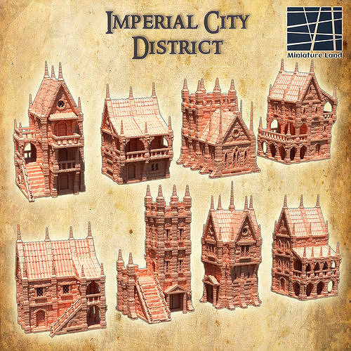 Imperial City District Tabletop Terrain 28 MM 3D model 3D printable ...