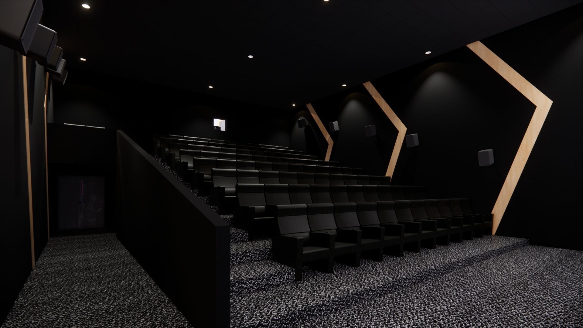 CINEMA ARCADE AND BOWLING ALLEY DESIGN 3D model rigged | CGTrader