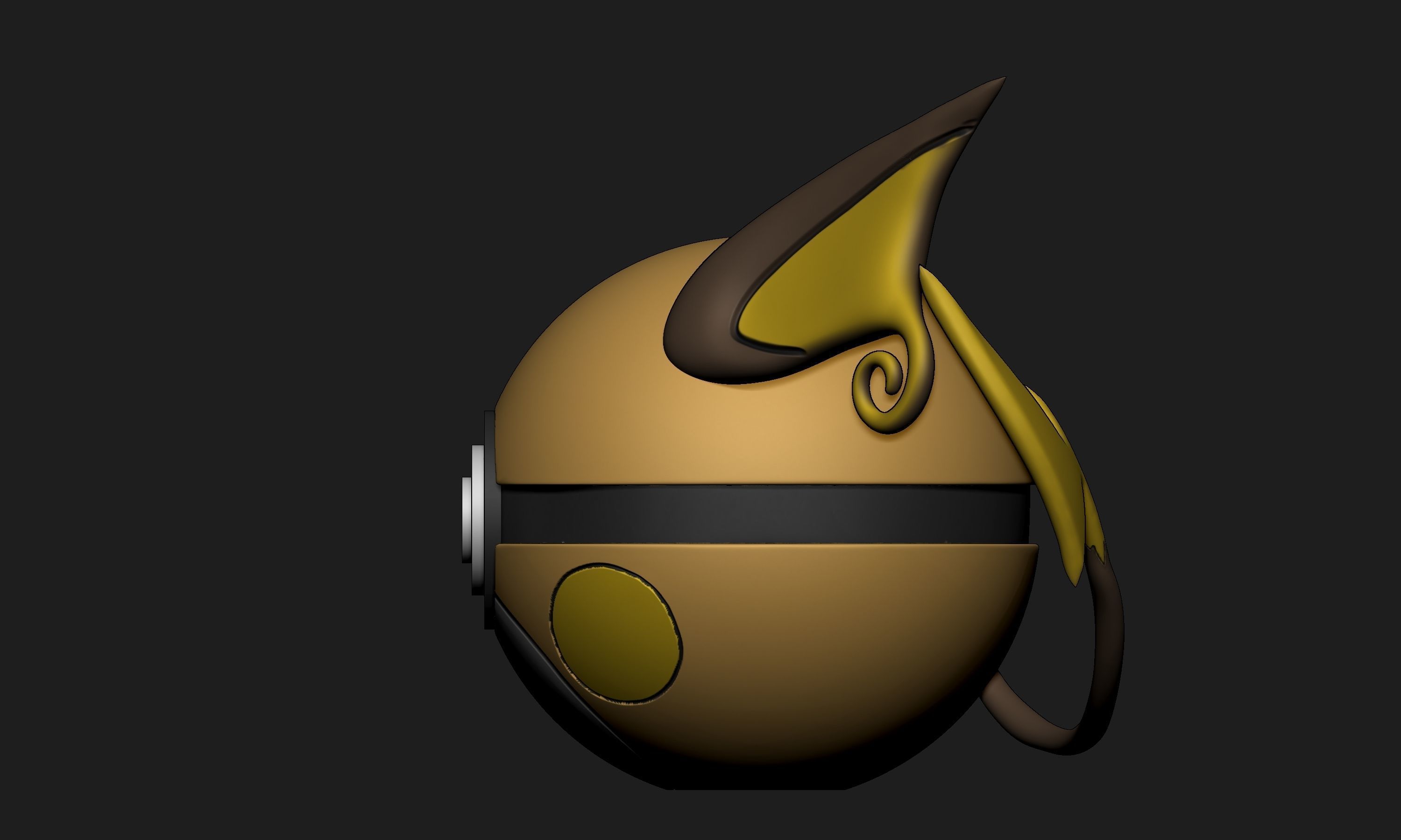 Pokemon Raichu Pokeball 3D model 3D printable | CGTrader