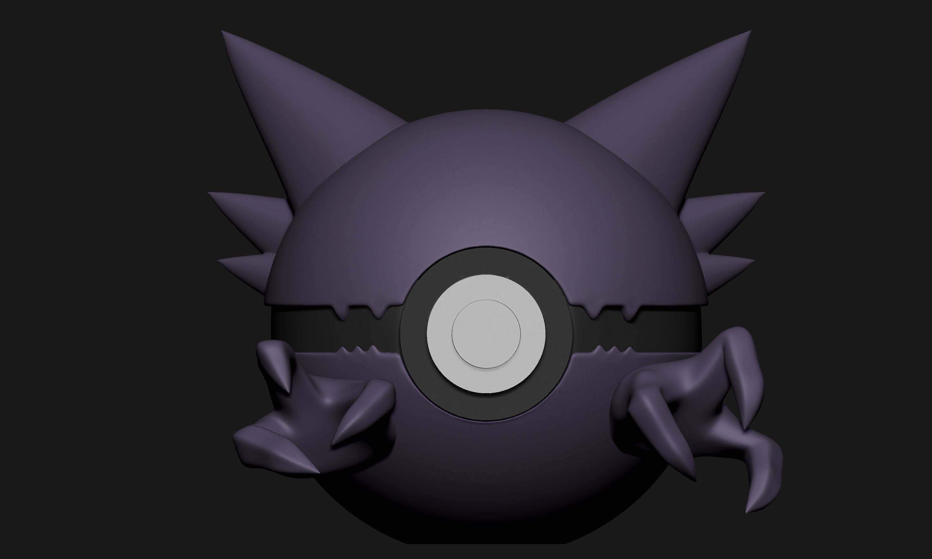 Pokemon Gastly Haunter Gengar Pokeball 3D model 3D printable | CGTrader
