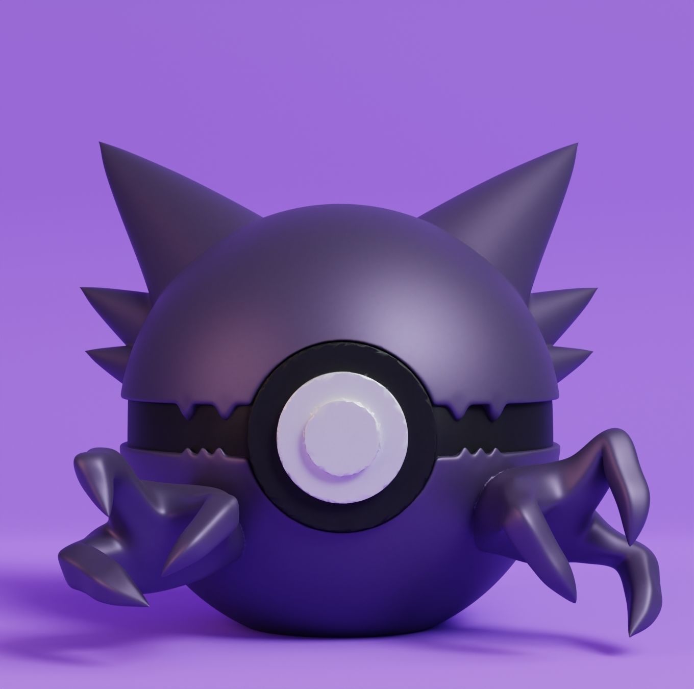 Pokemon Gastly Haunter Gengar Pokeball 3D model 3D printable | CGTrader