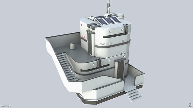 3D model Scifi house VR / AR / low-poly | CGTrader