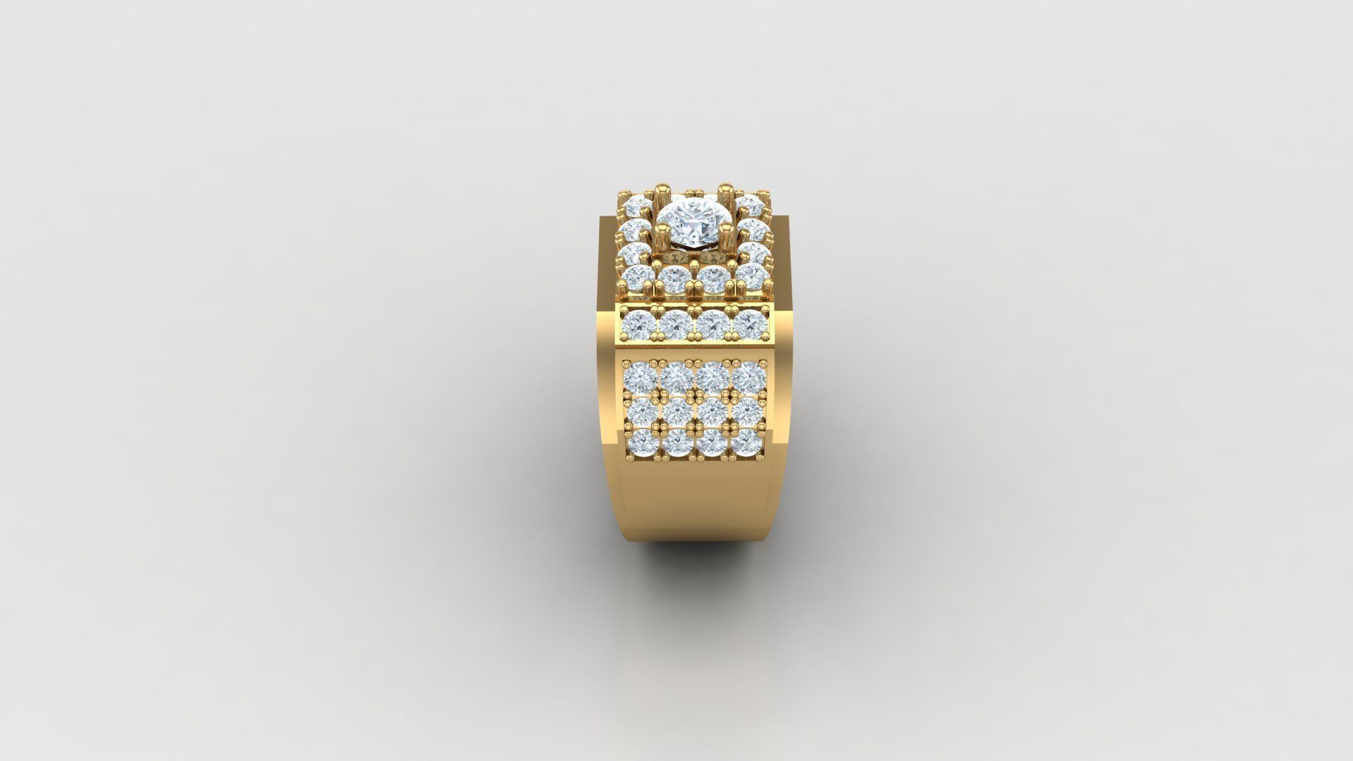 Diamond Man Ring Cad MR 378 3D model 3D printable | CGTrader