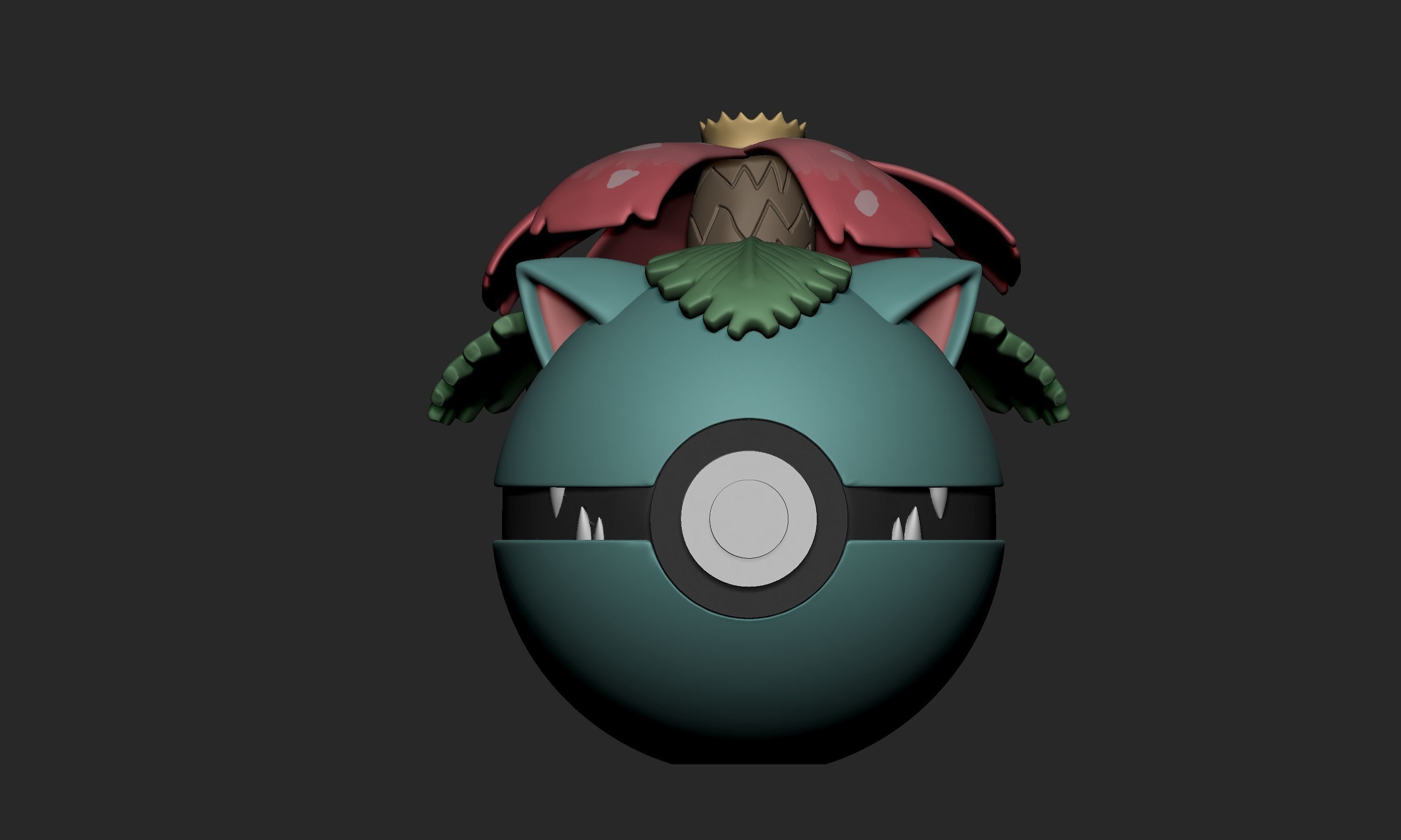 Pokemon Venusaur Charizard Blastoise Pokeball 3D model 3D printable ...