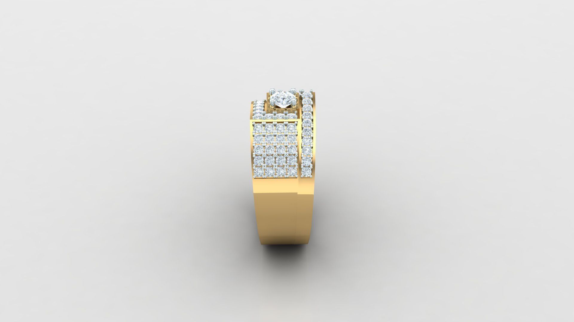 Diamond Man Ring Cad MR 335 3D model 3D printable | CGTrader