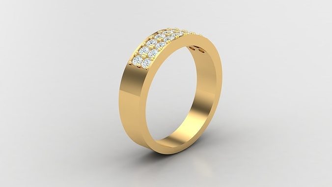 Diamond Man Ring Cad MR 331 3D model 3D printable | CGTrader