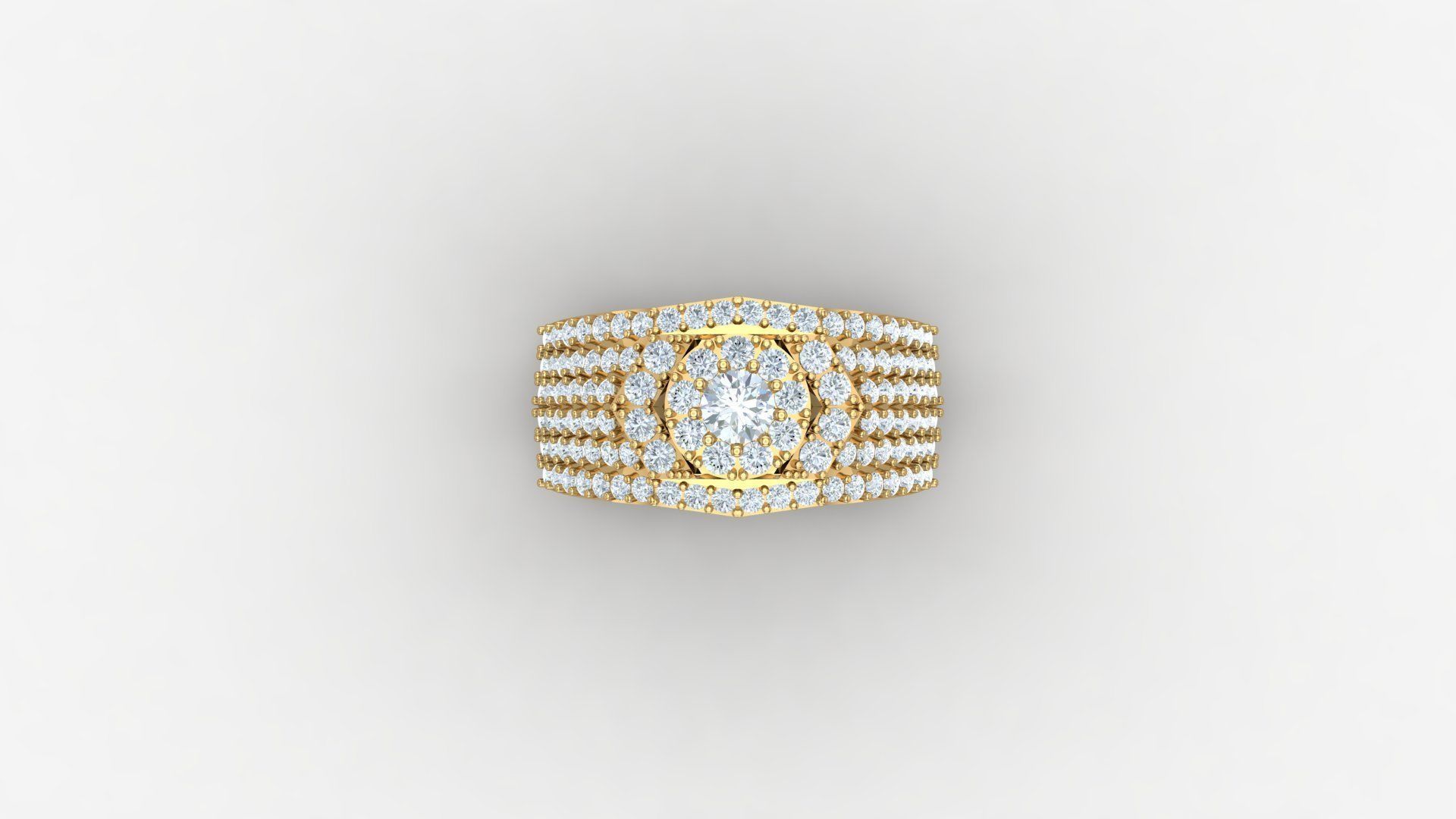 Diamond Man Ring Cad MR 313 3D model 3D printable | CGTrader