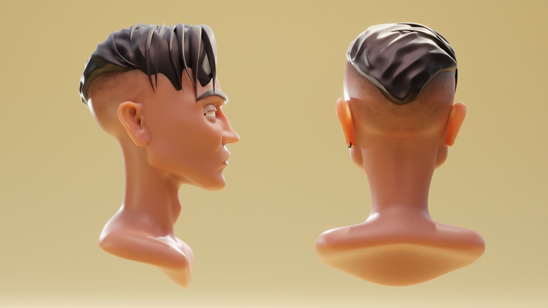 Male head 3D model | CGTrader