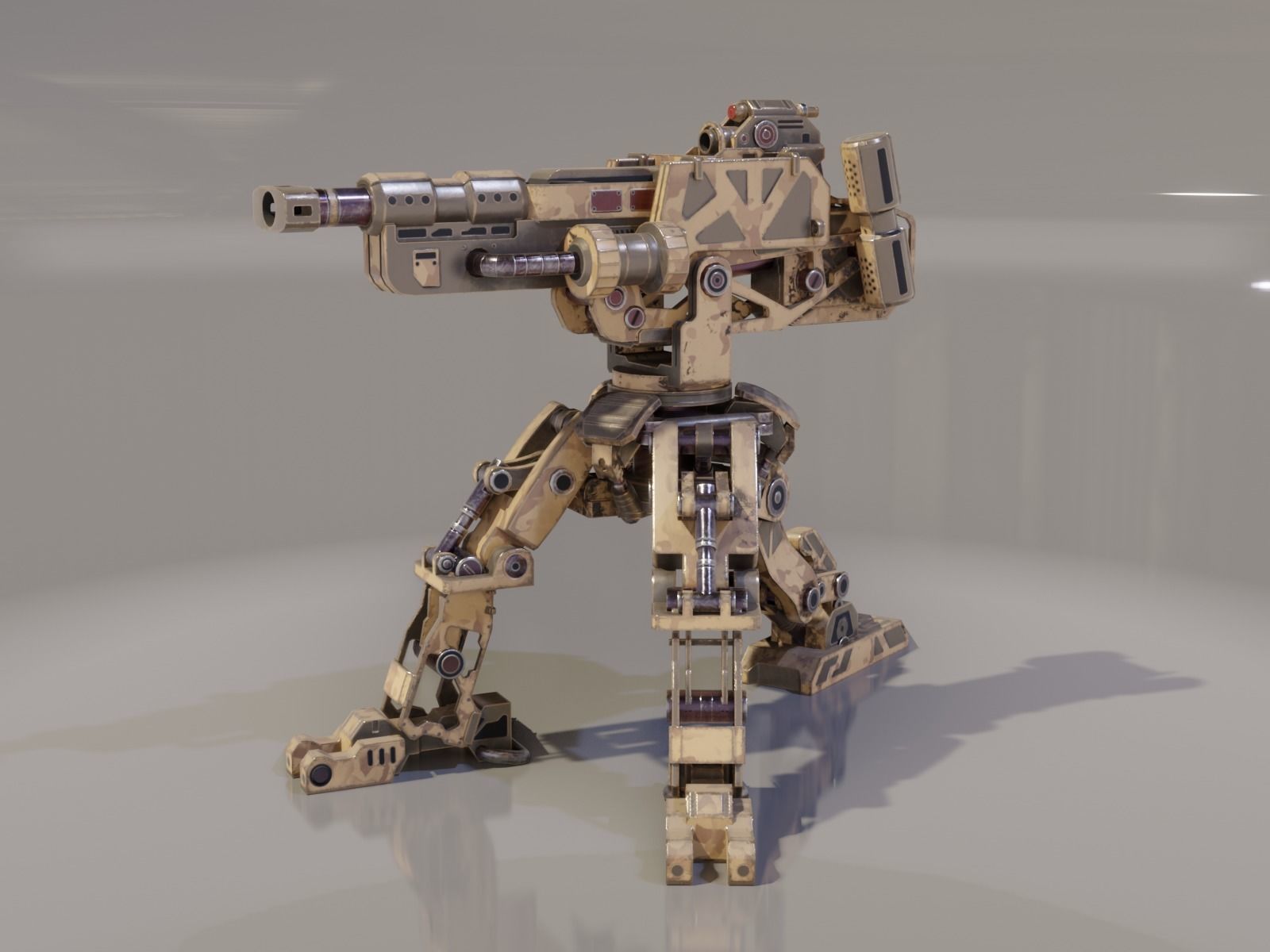 3D model Game ready sentry gun turret Unreal Engine Unity VR / AR / low ...