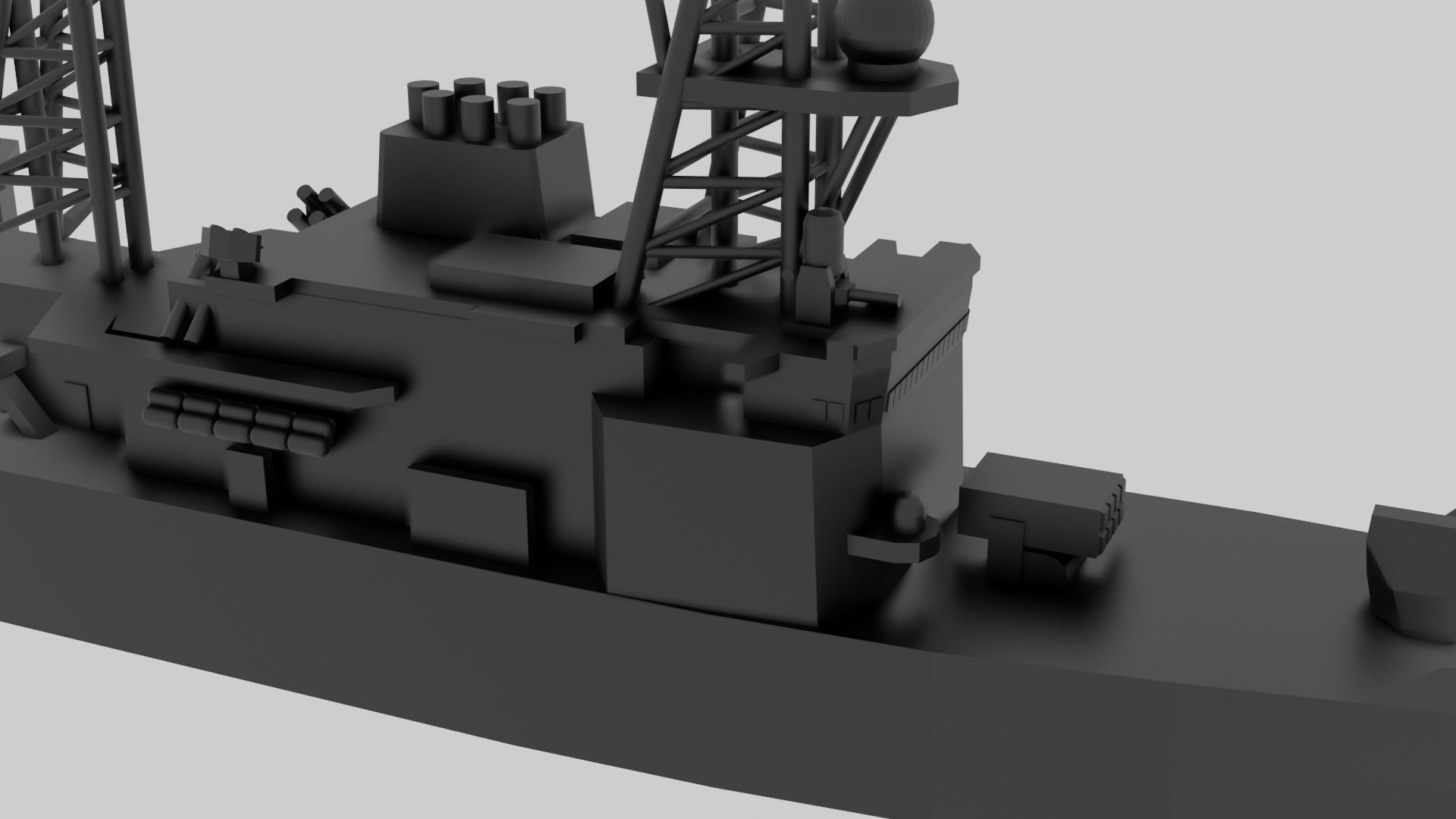USS Spruance - Model for small scale printing 3D model 3D printable ...