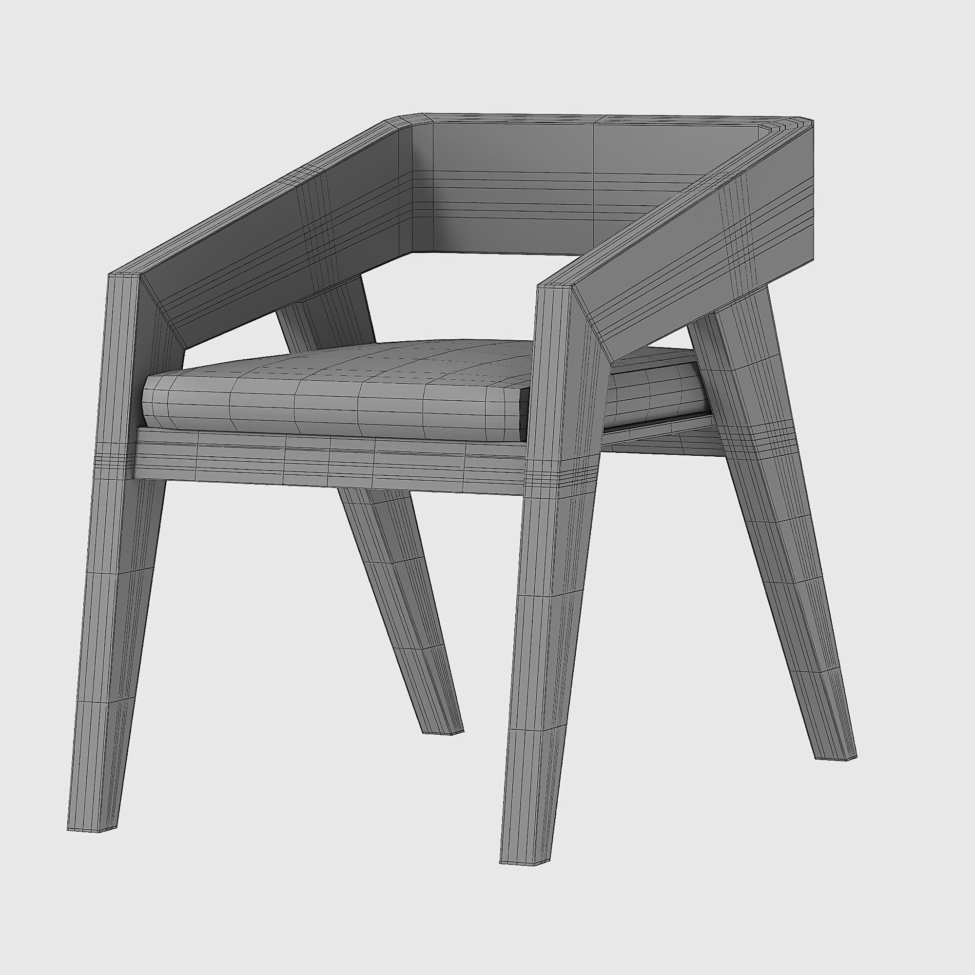 3D model Laser Cut Dining Chair VR / AR / low-poly | CGTrader