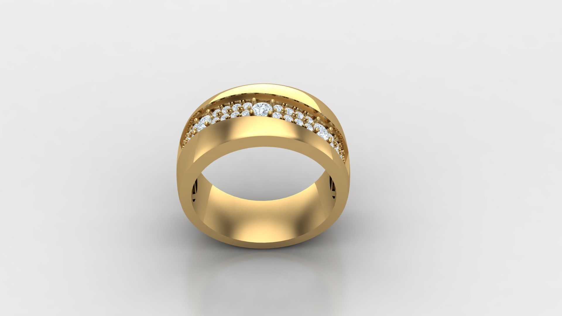 Diamond Man Ring Cad MR 262 3D model 3D printable | CGTrader
