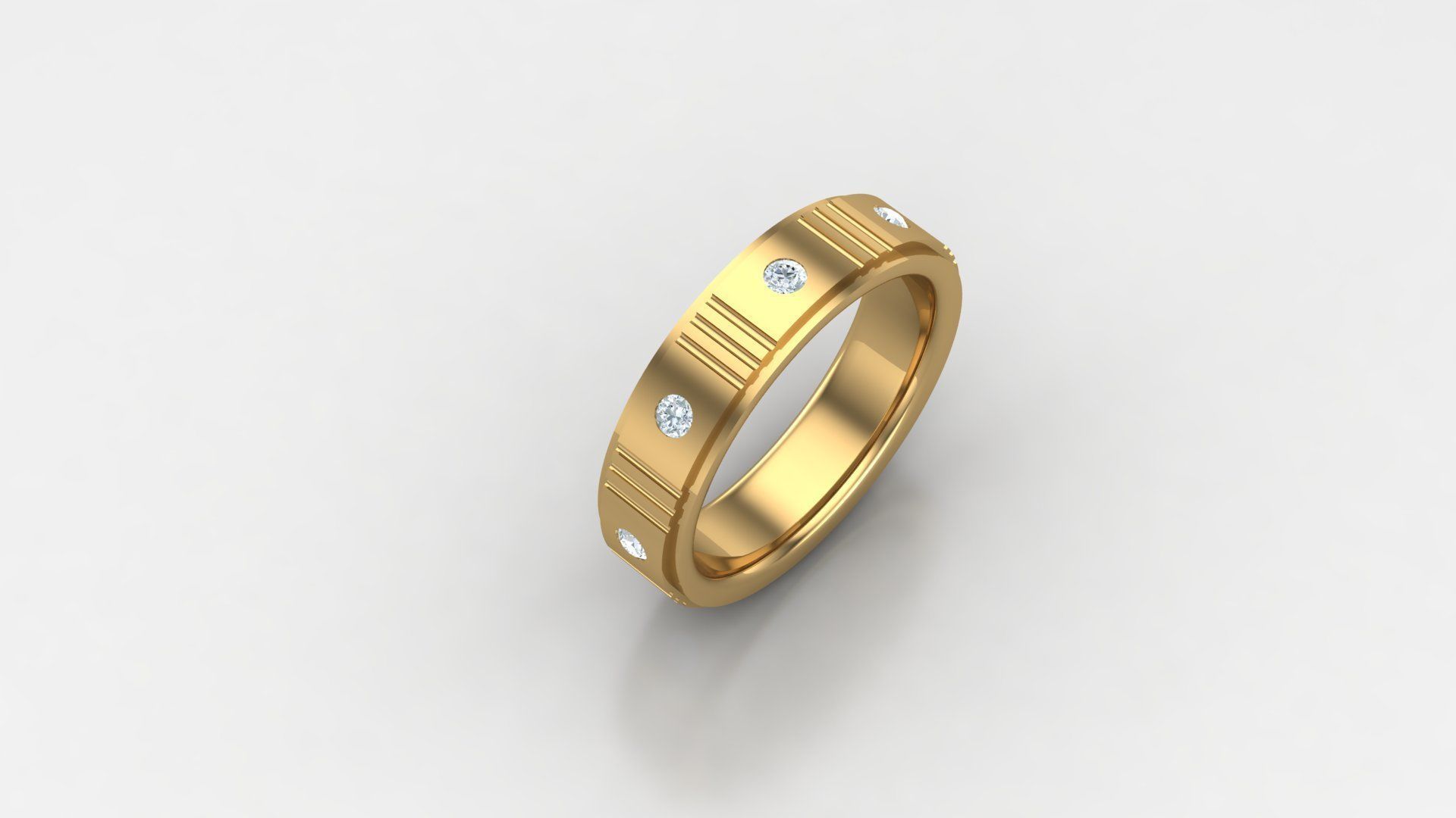 Diamond Man Ring Cad MR 252 3D model 3D printable | CGTrader