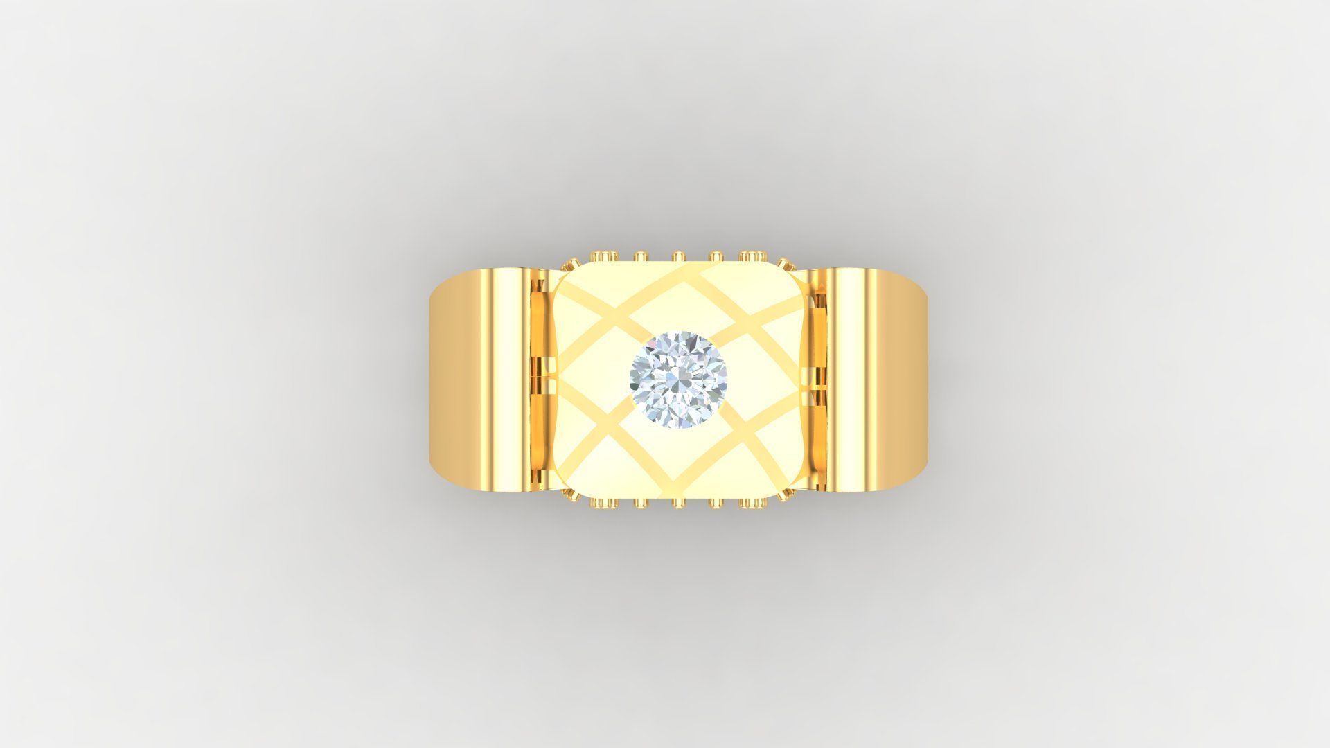 Diamond Man Ring Cad MR 238 3D model 3D printable | CGTrader