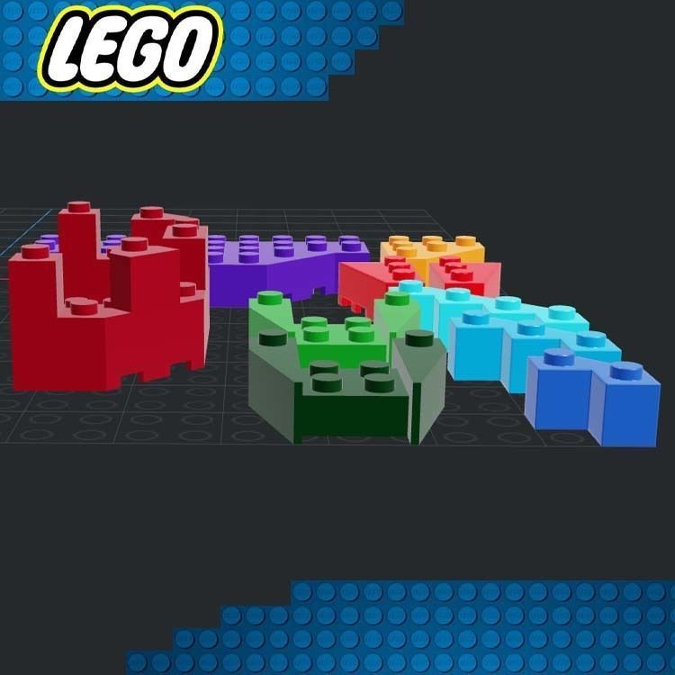 Lego - Bricks Special Angles 3D model 3D printable | CGTrader